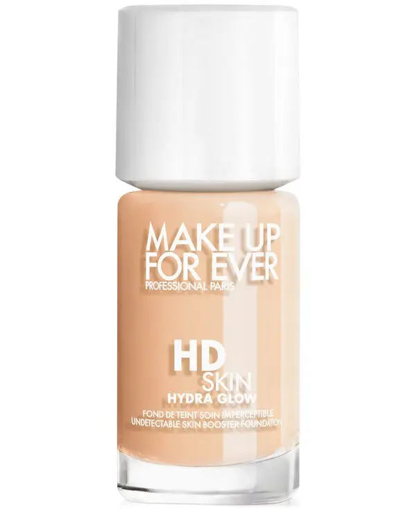 MAKE UP FOR EVER Hd Skin Hydra Glow Skincare Foundation With Hyaluronic Acid 1n00 Alabaster - 1y08 - Warm Porcelainâ  - For Fair To Li